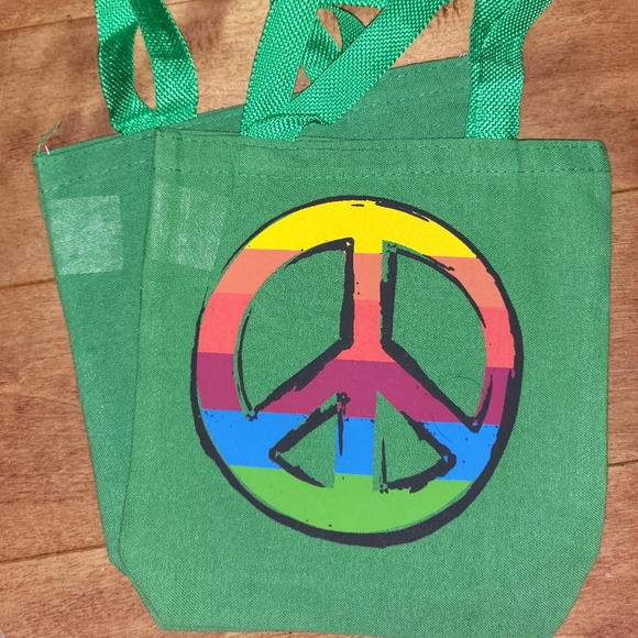 Bags | 2 Pack Peace Sign Tote Bag | Poshmark